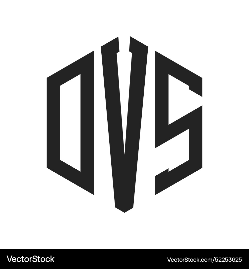 Dvs logo design initial letter monogram Royalty Free Vector