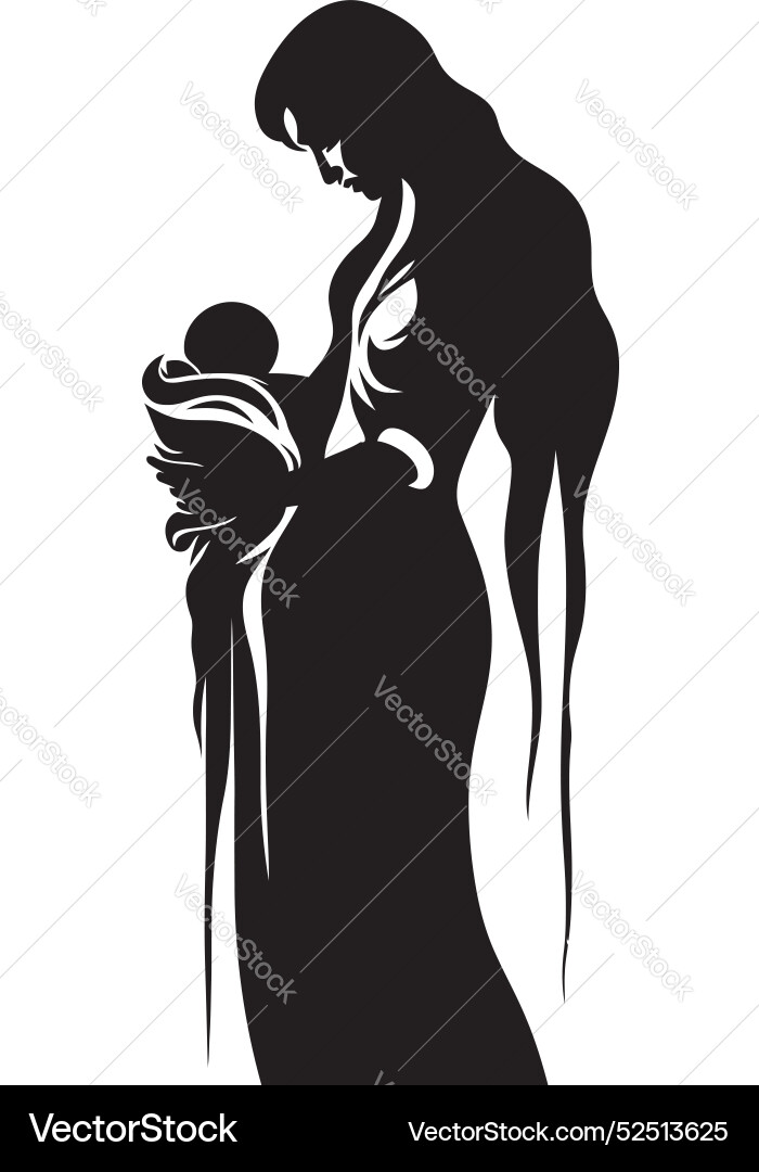 Harmony in arms emblematic element for mother Vector Image