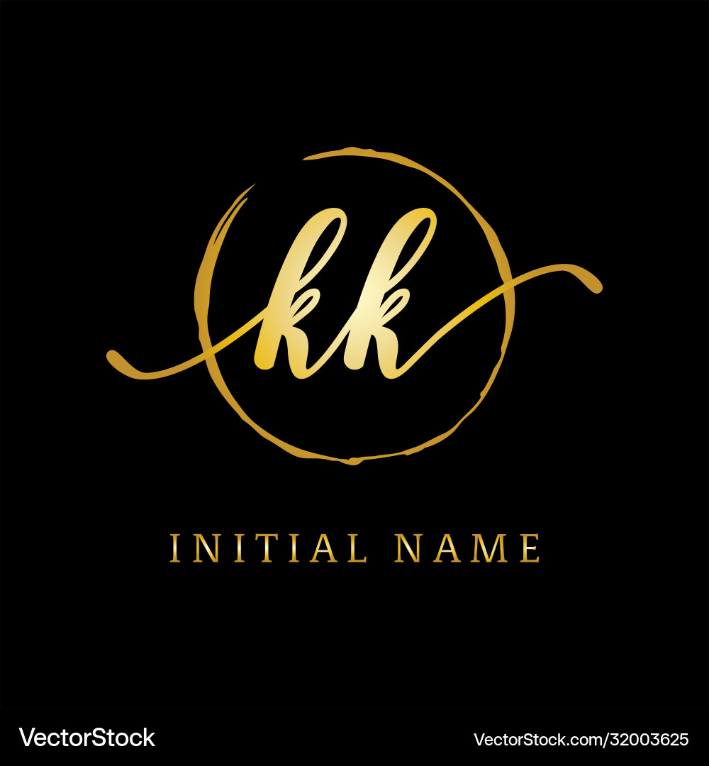 K beauty logo inspiration luxury design Royalty Free Vector
