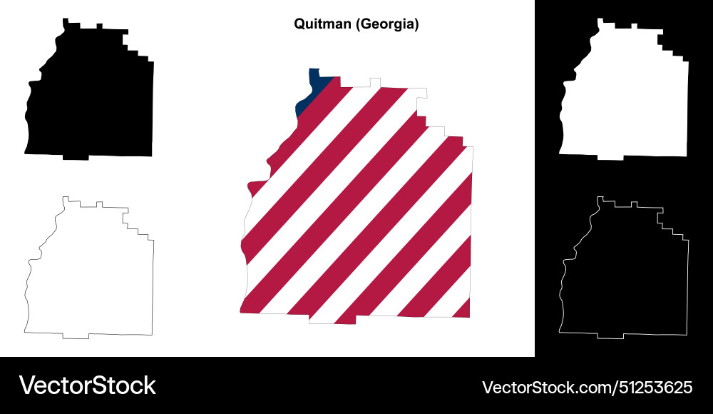 Quitman outline map Royalty Free Vector Image - VectorStock