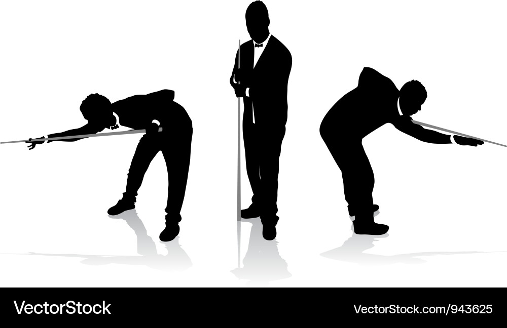 Snooker players Royalty Free Vector Image - VectorStock