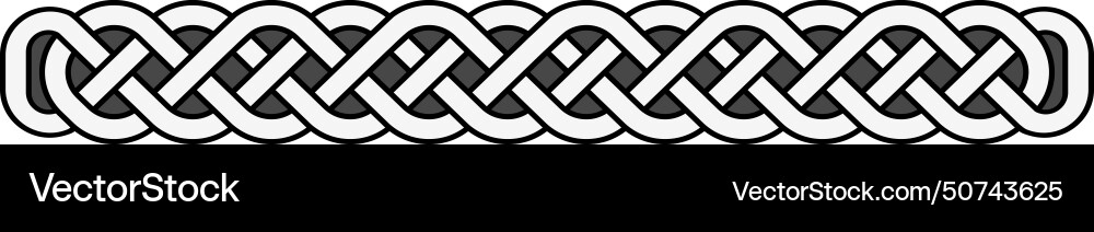 Traditional irish ornament celtic knot chain Vector Image