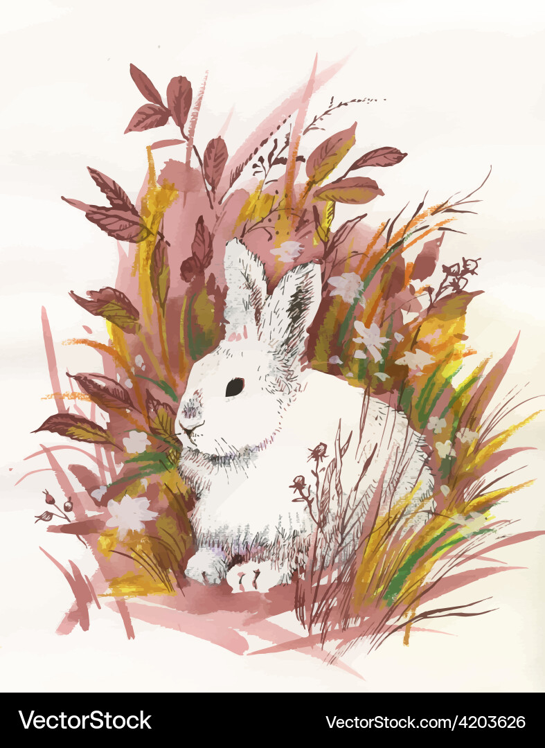 Artistic rabbit design Royalty Free Vector Image