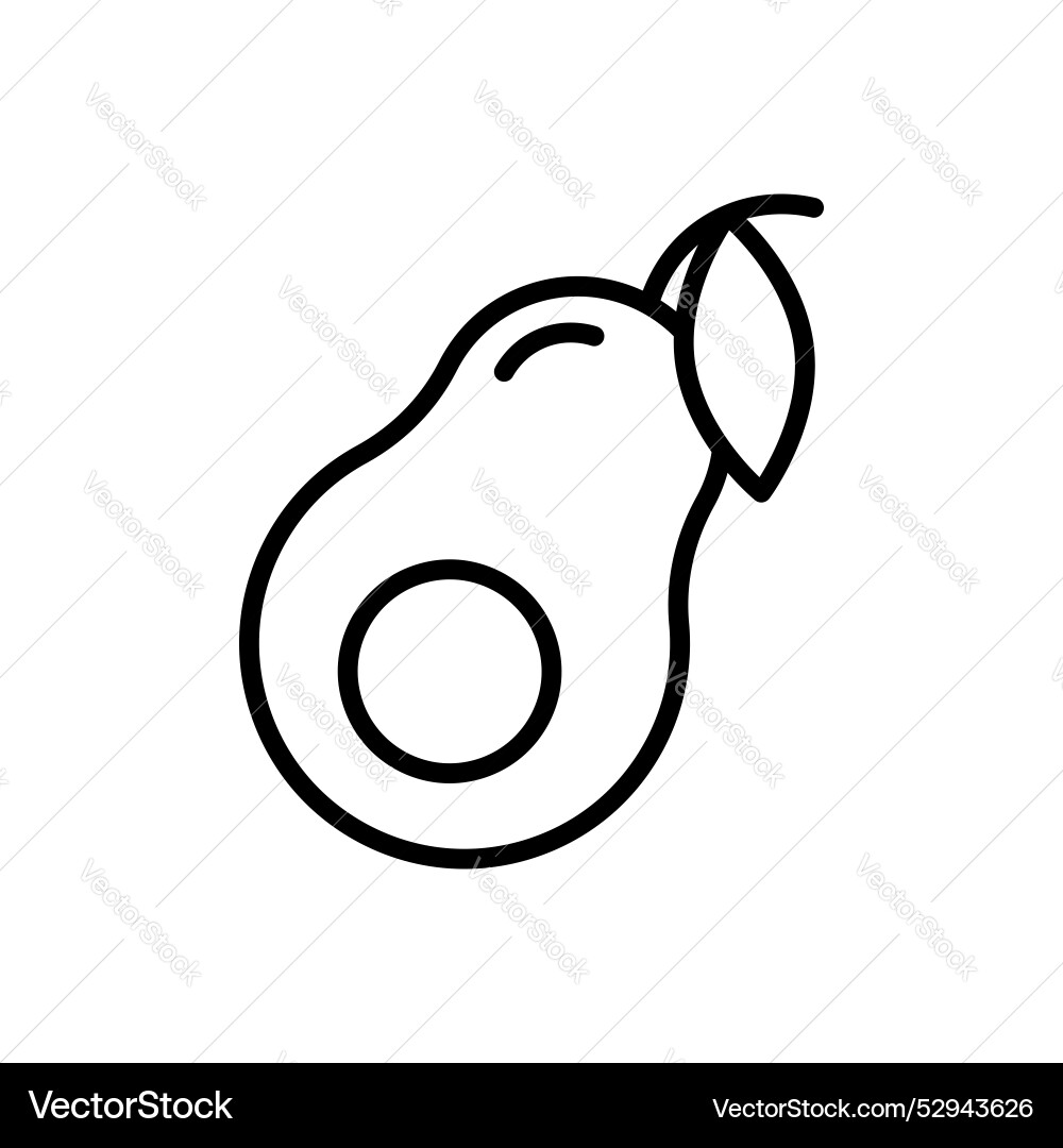 Avocado icon Royalty Free Vector Image - VectorStock