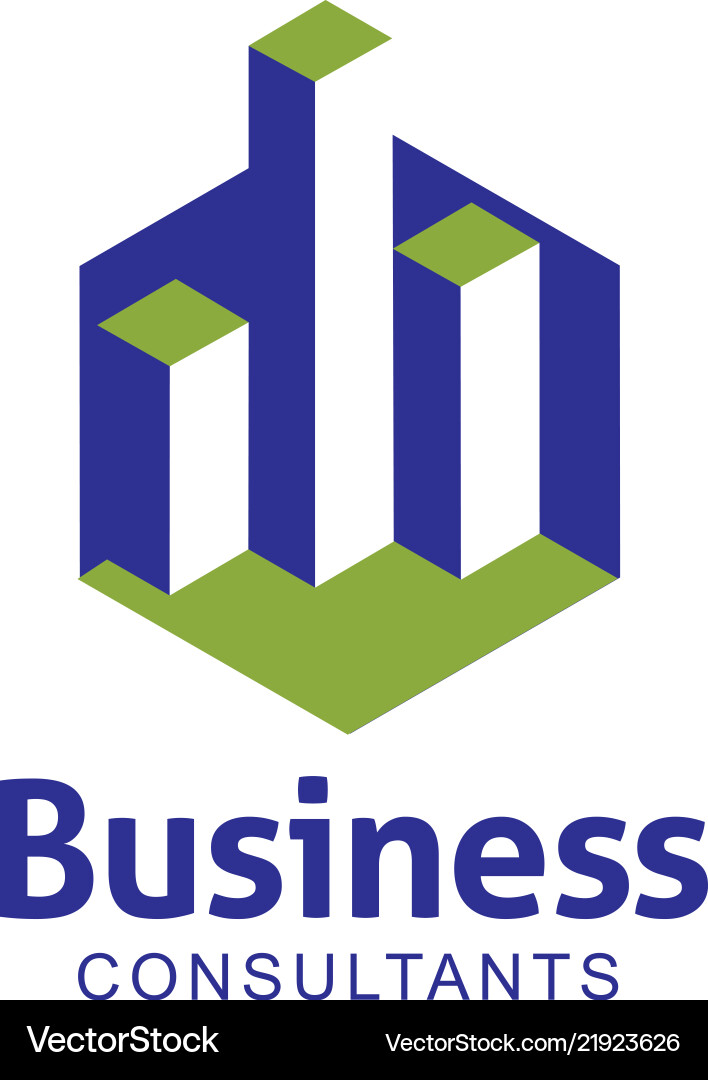 Logo design info graphic with line bar char Vector Image