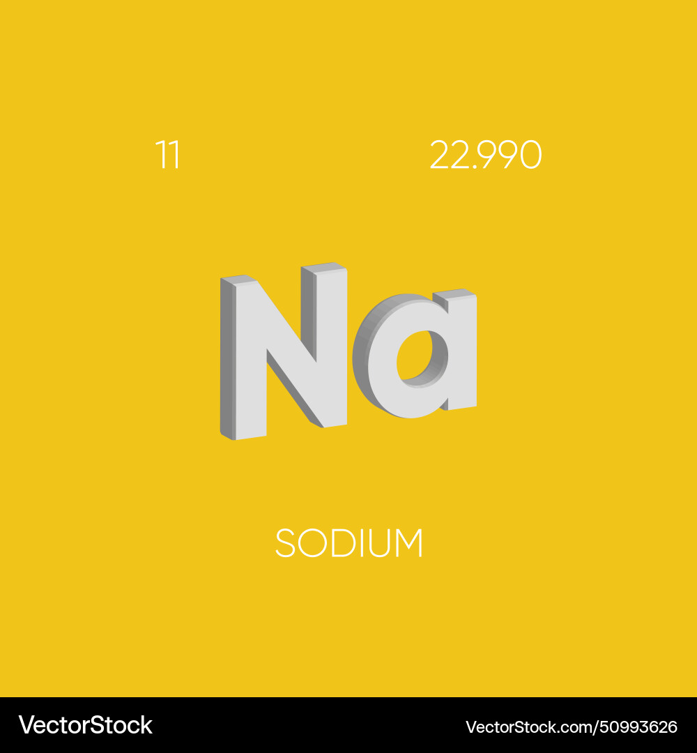 One of the periodic table elements with name Vector Image