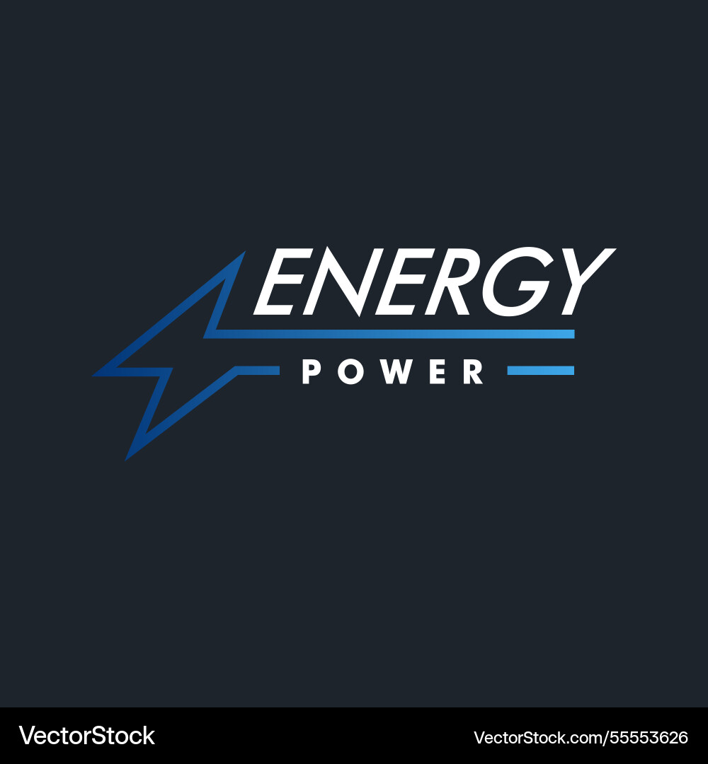 Thunderbolt energy power logo design with modern Vector Image