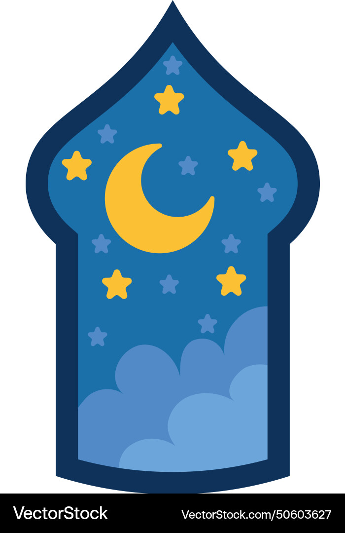 Arabic night frame Royalty Free Vector Image - VectorStock