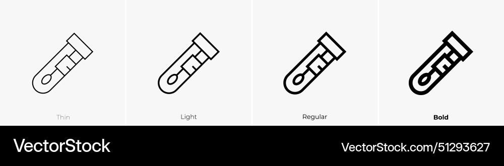 Cytology icon thin light regular and bold style Vector Image