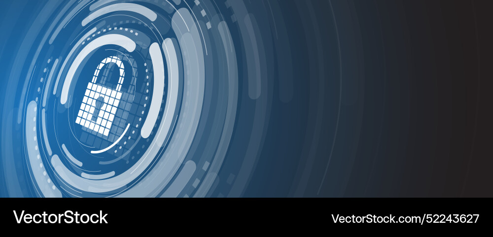 Internet digital syber security technology Vector Image