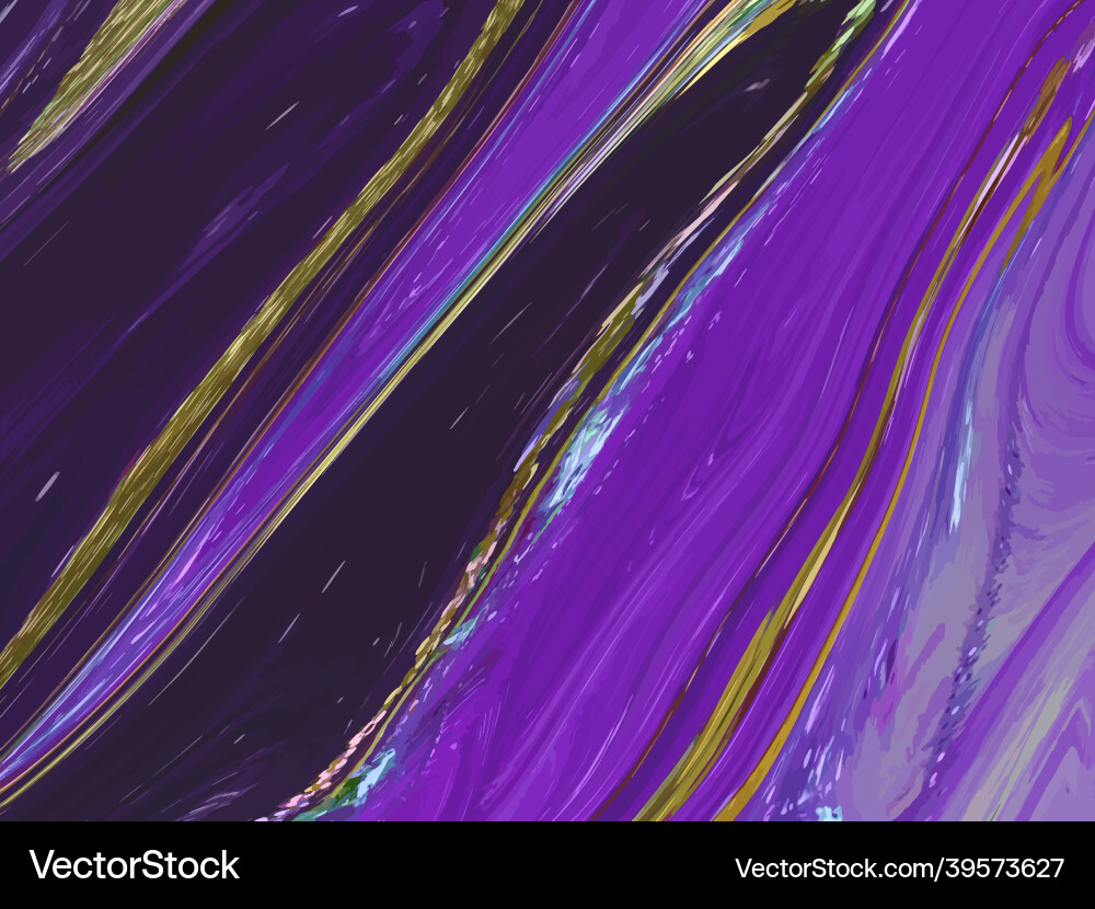 Liquid violet marble canvas abstract painting Vector Image