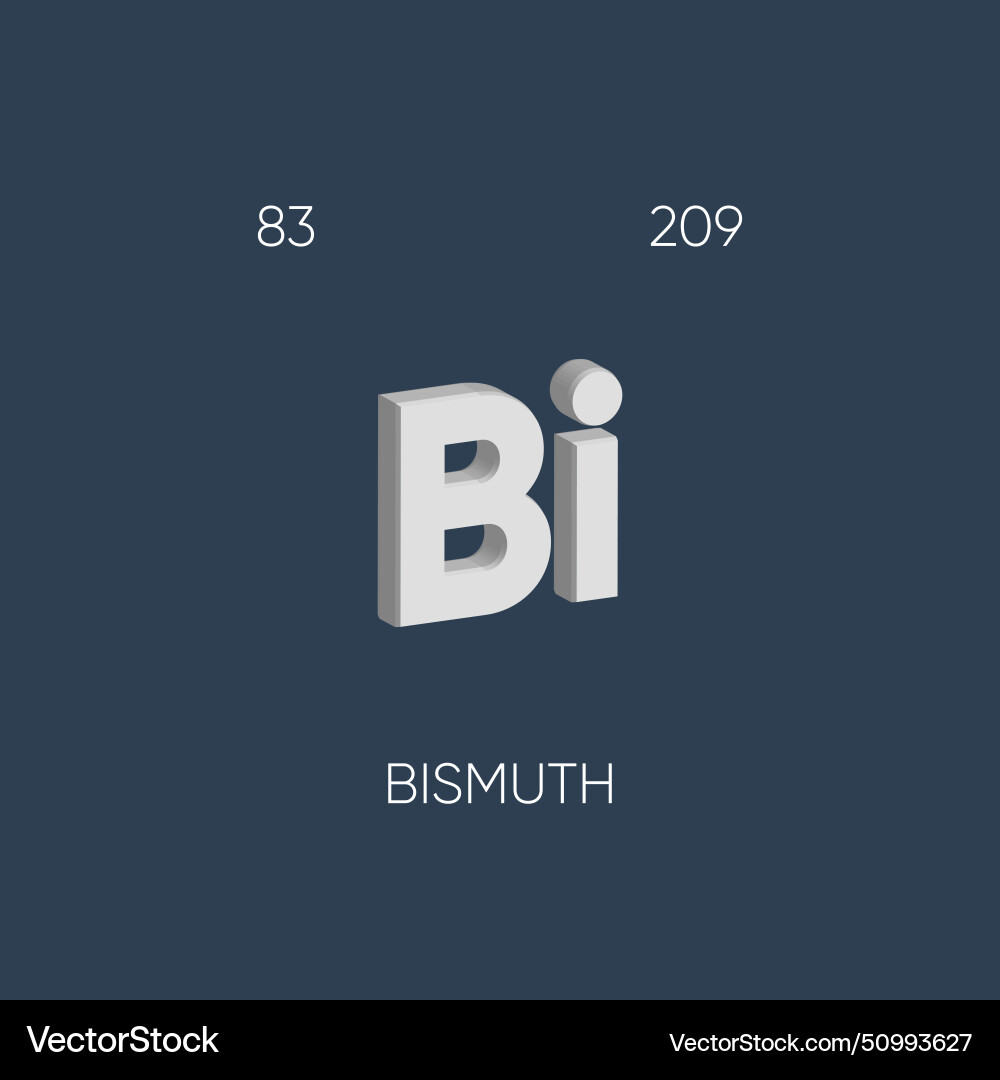 One of the periodic table elements with name Vector Image