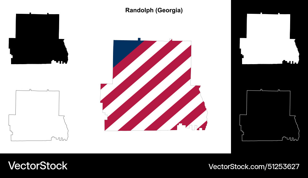 Randolph outline map Royalty Free Vector Image