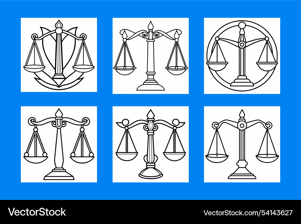 Scales of justice Royalty Free Vector Image - VectorStock