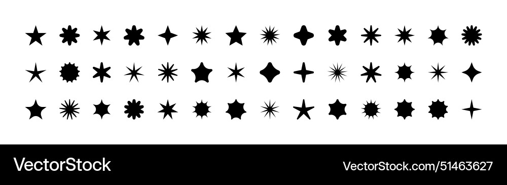 Star - icon stars collection logo Royalty Free Vector Image