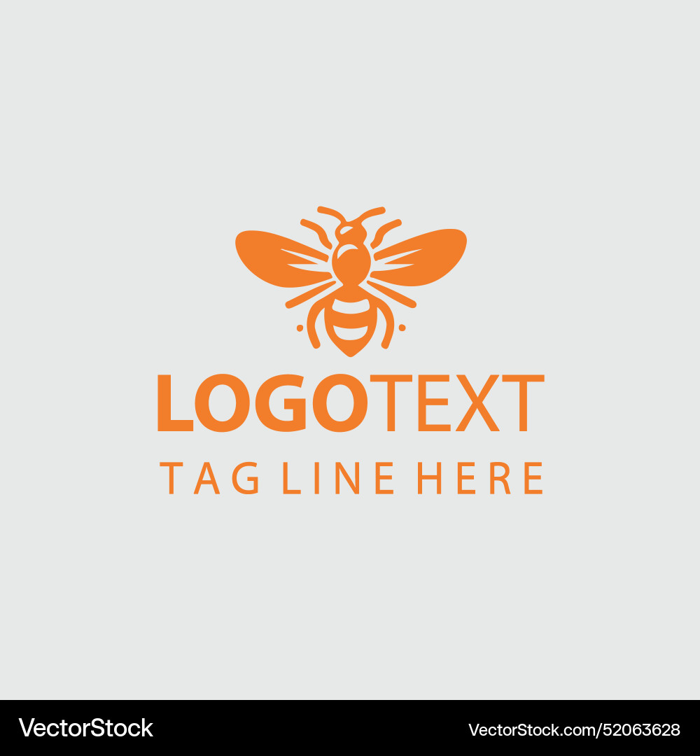 Bee logo Royalty Free Vector Image - VectorStock