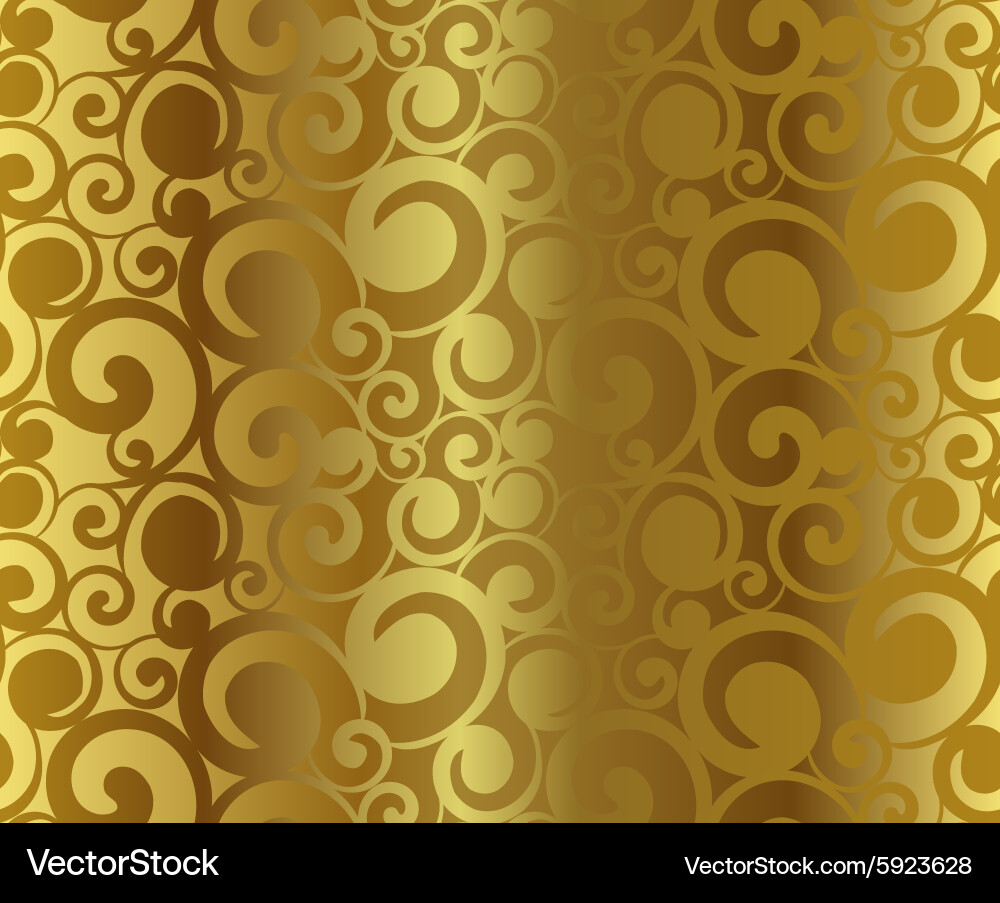 Golden Swirl Pattern Royalty Free Vector Image