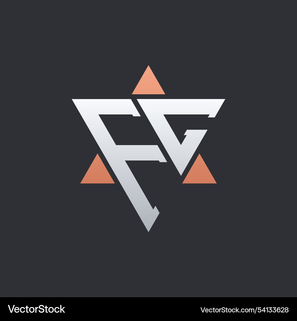 Modern fc letter logo design with geometric Vector Image