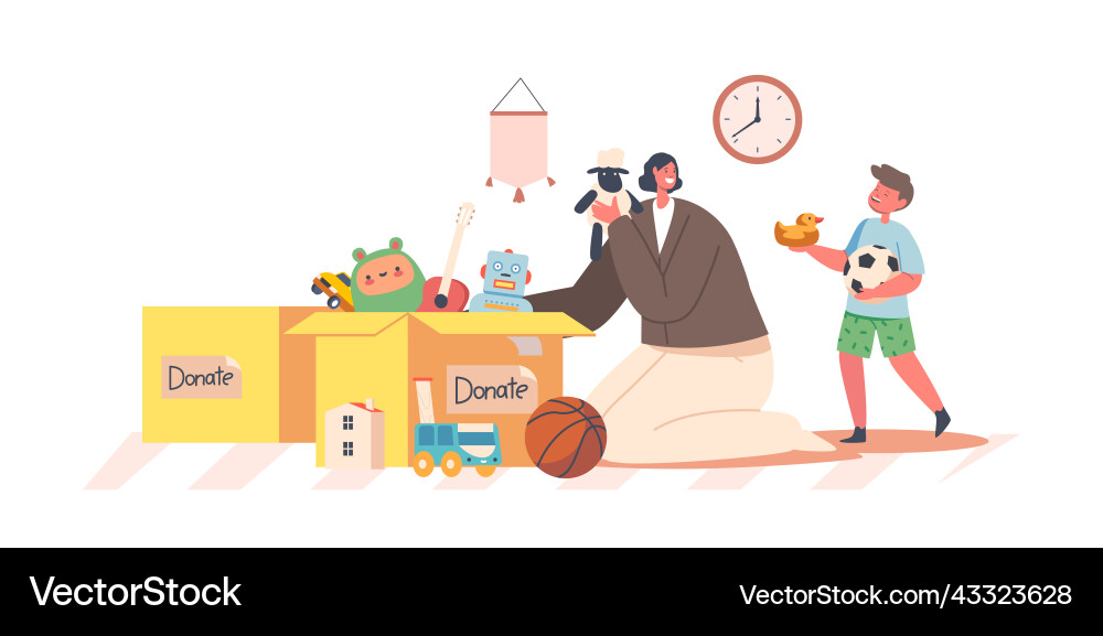 Orphan social support assistance concept boy Vector Image