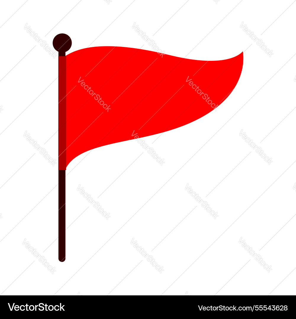 Red flag icon sign emoji Royalty Free Vector Image