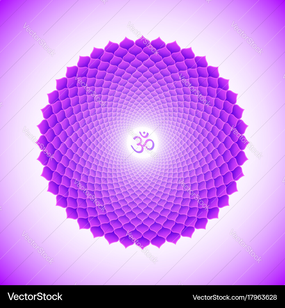 Sahasrara Chakra Symbol Royalty Free Vector Image