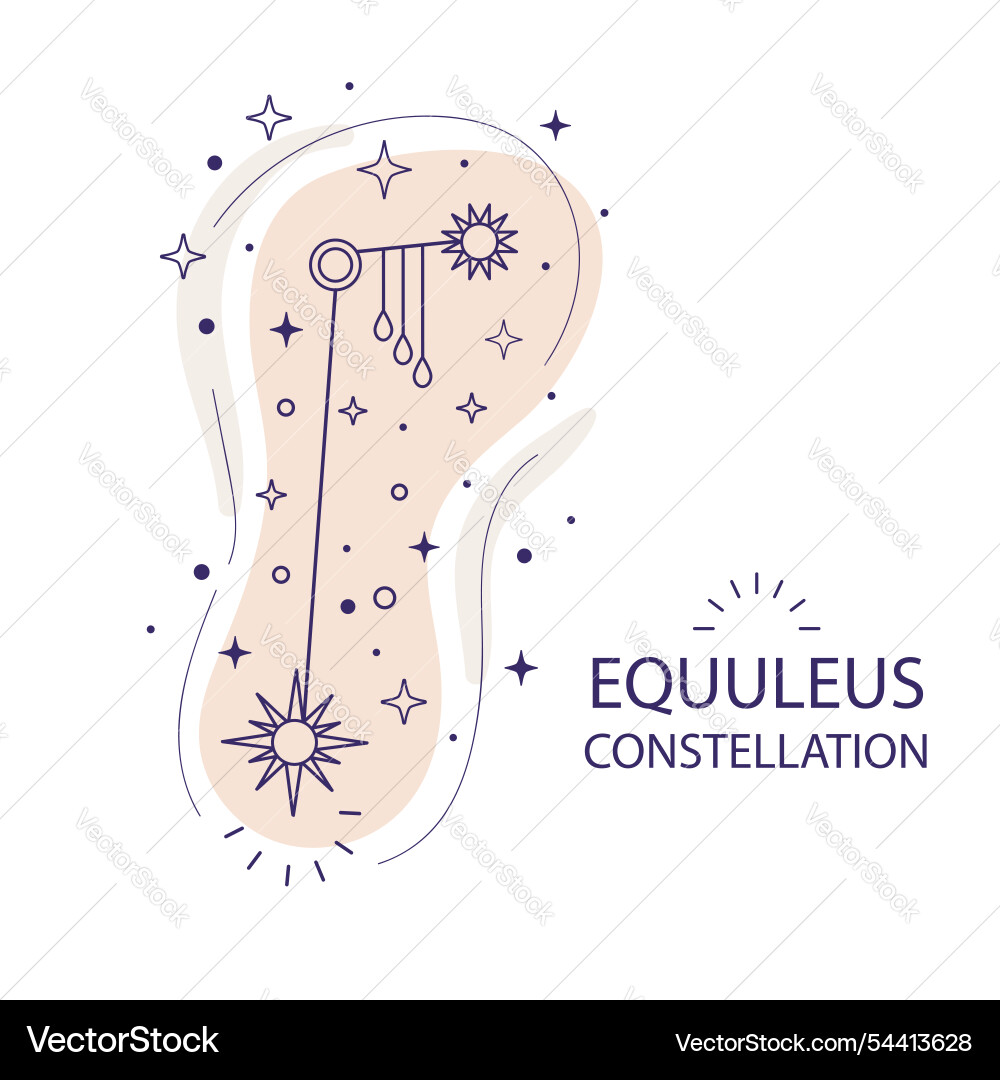 Star constellation equuleus Royalty Free Vector Image