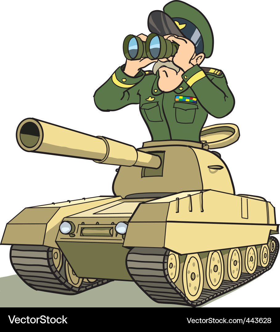 Tank Commander Observation Royalty Free Vector Image