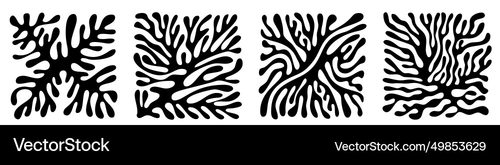 Abstract modern organic design elements in matisse