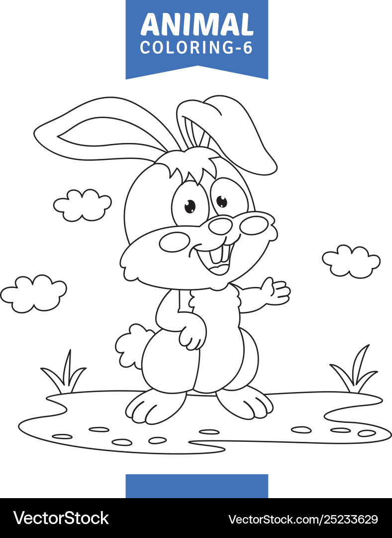 Animal coloring page Royalty Free Vector Image