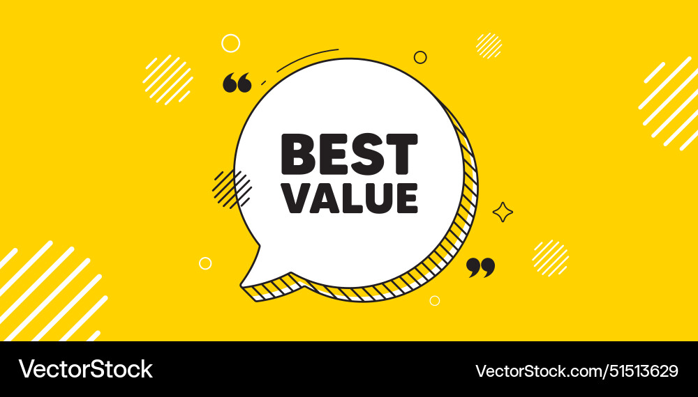 Best value tag special offer sale sign chat Vector Image