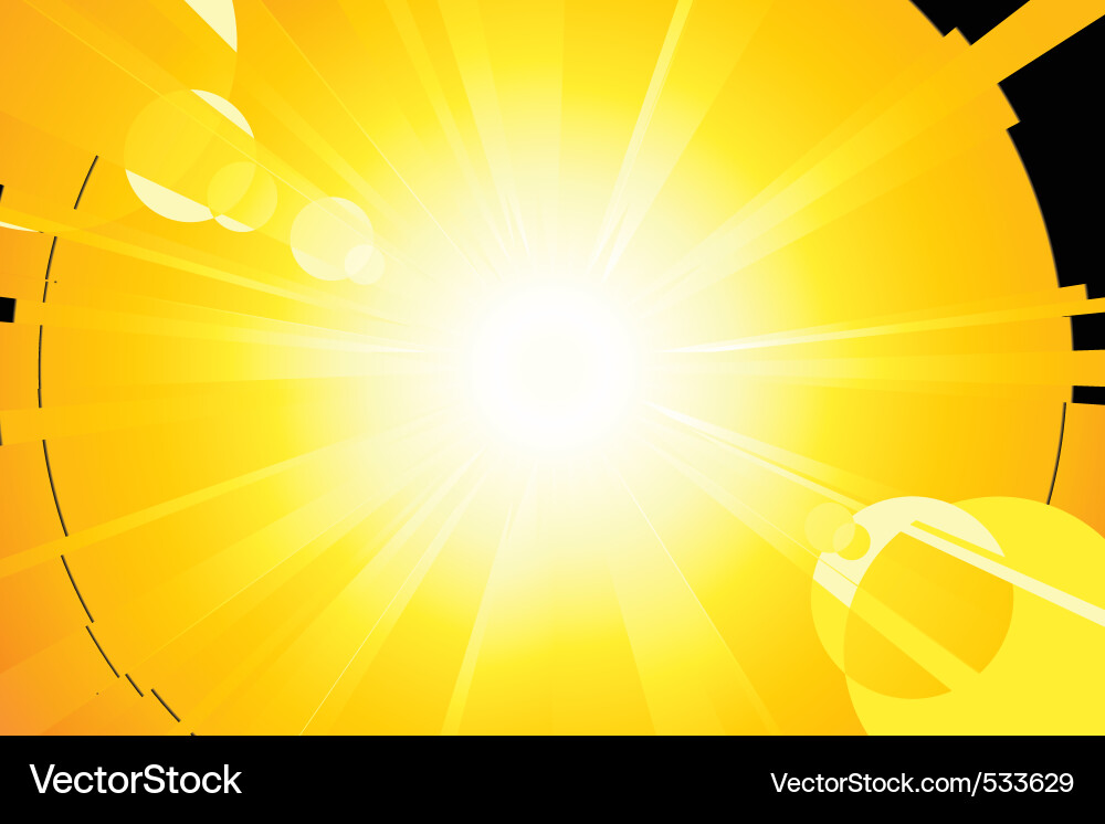 Bright sun Royalty Free Vector Image - VectorStock