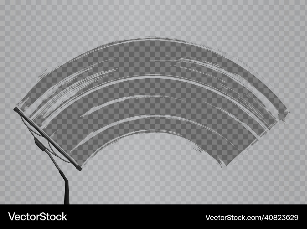 Auto Wischer reinigt Glas isoliert Lizenzfreies Vektorbild