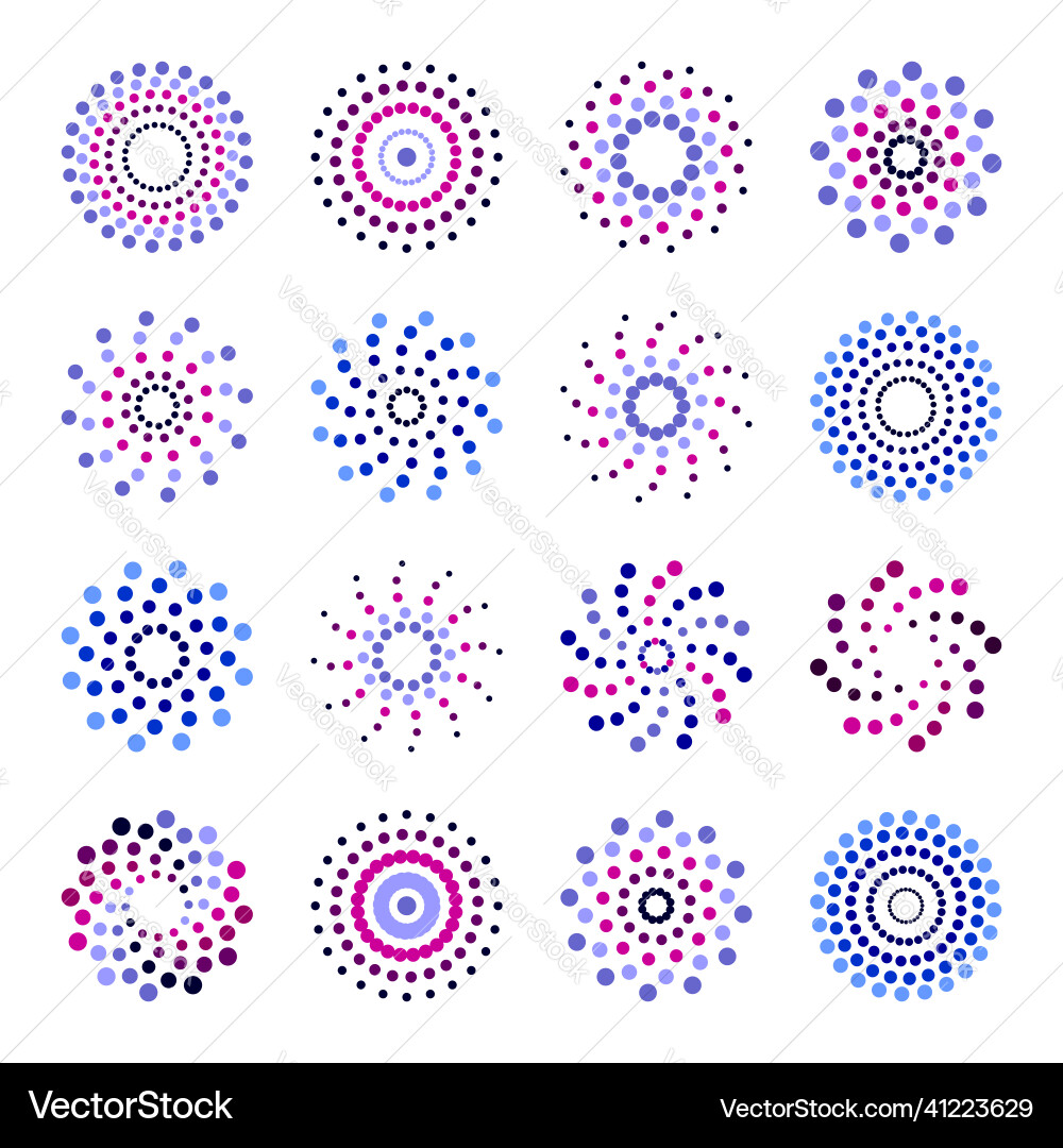 Circular Dot Icons - Abstract Royalty Free Vector Image