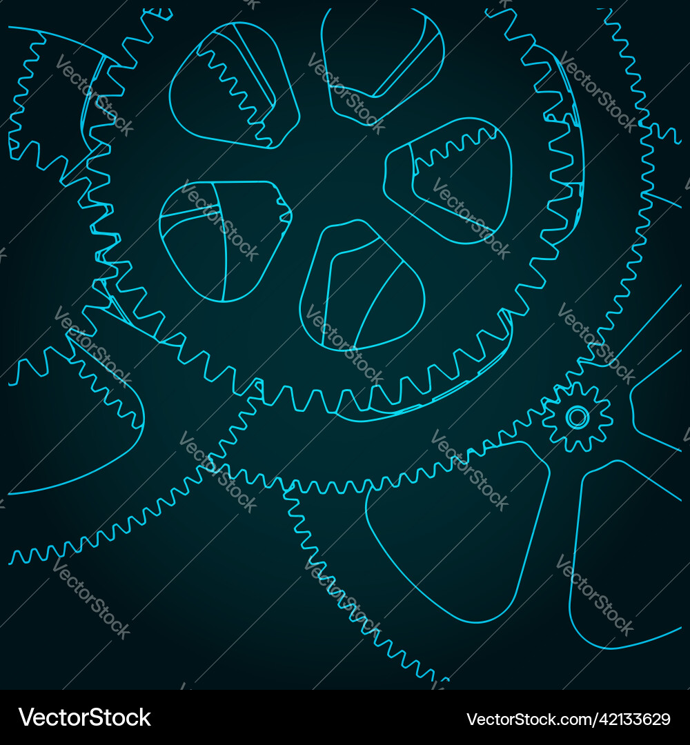 Gear mechanism Royalty Free Vector Image - VectorStock