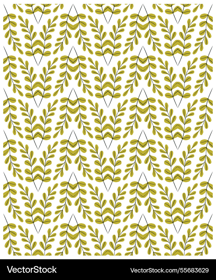 Green leaf repeat print placement Royalty Free Vector Image