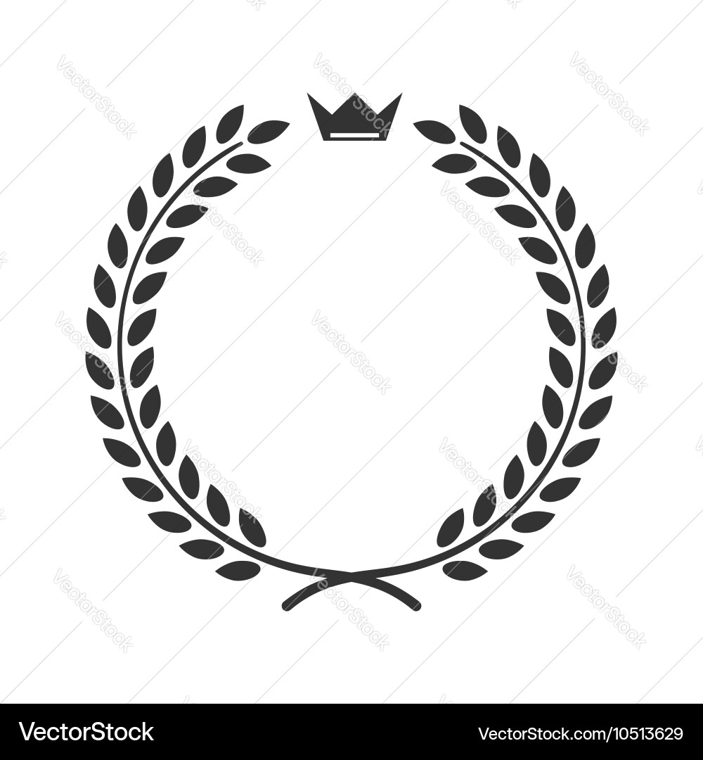 Laurel wheat wreath symbol victory achievement Vector Image