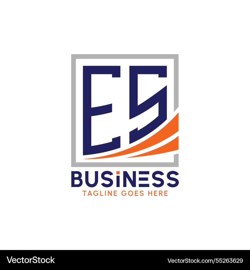 Letter es business logo modern Royalty Free Vector Image