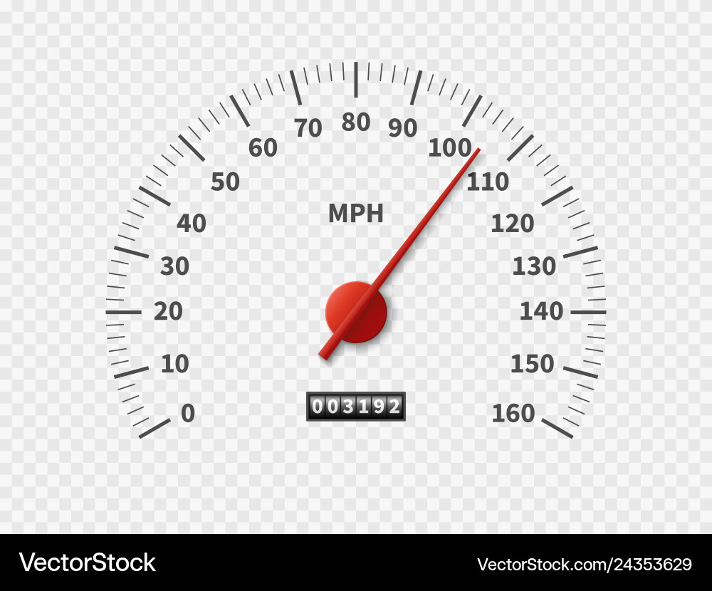 Realistic speedometer car odometer speed counter Vector Image