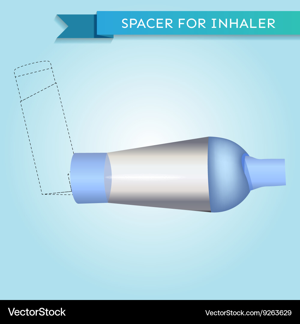 Spacer for inhaler Royalty Free Vector Image - VectorStock