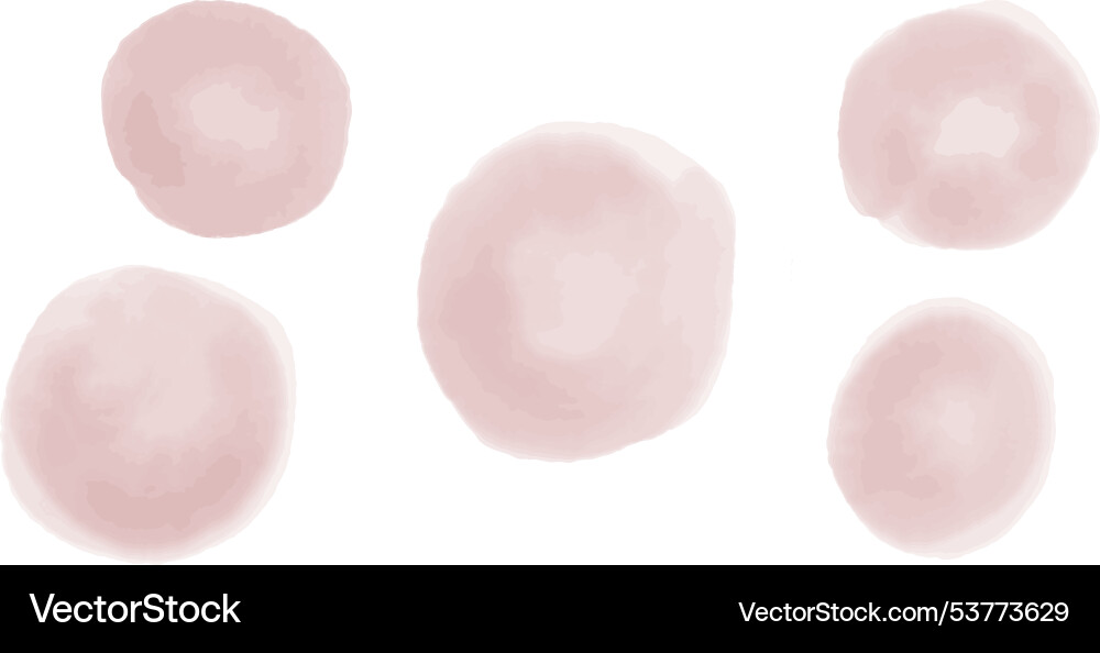Watercolor circles isolated clip art shapes Vector Image