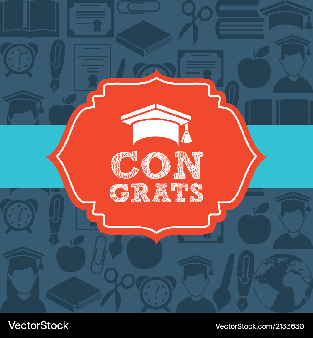 Academic Graduation Celebration Royalty Free Vector Image