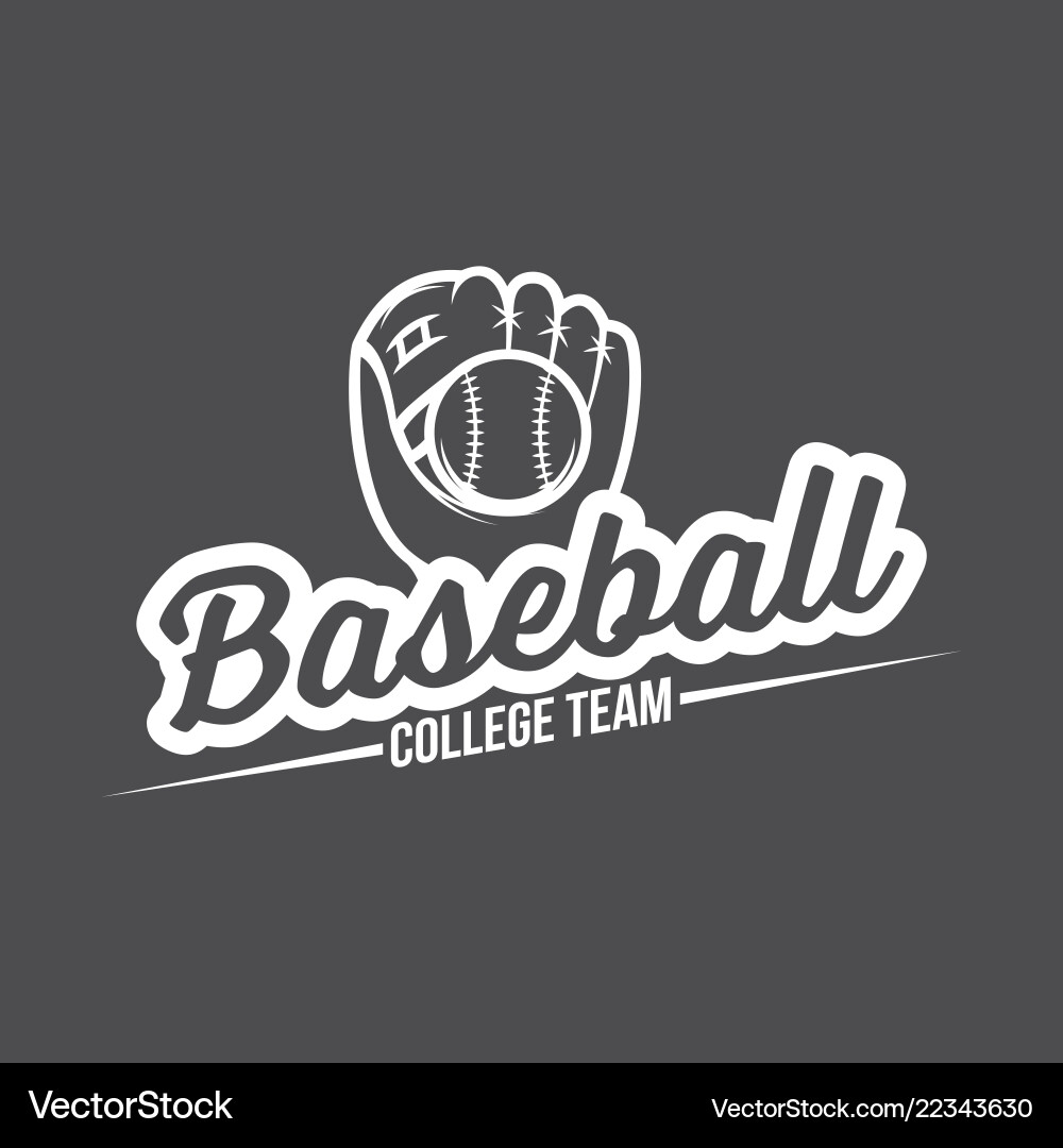 Baseball logo and insignia Royalty Free Vector Image