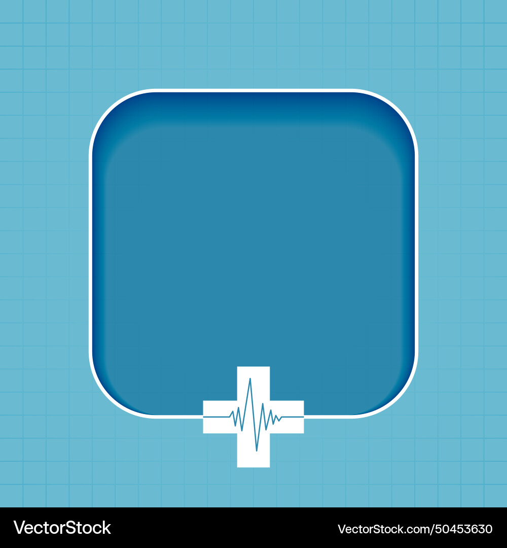 Digital medical care frame background with empty Vector Image