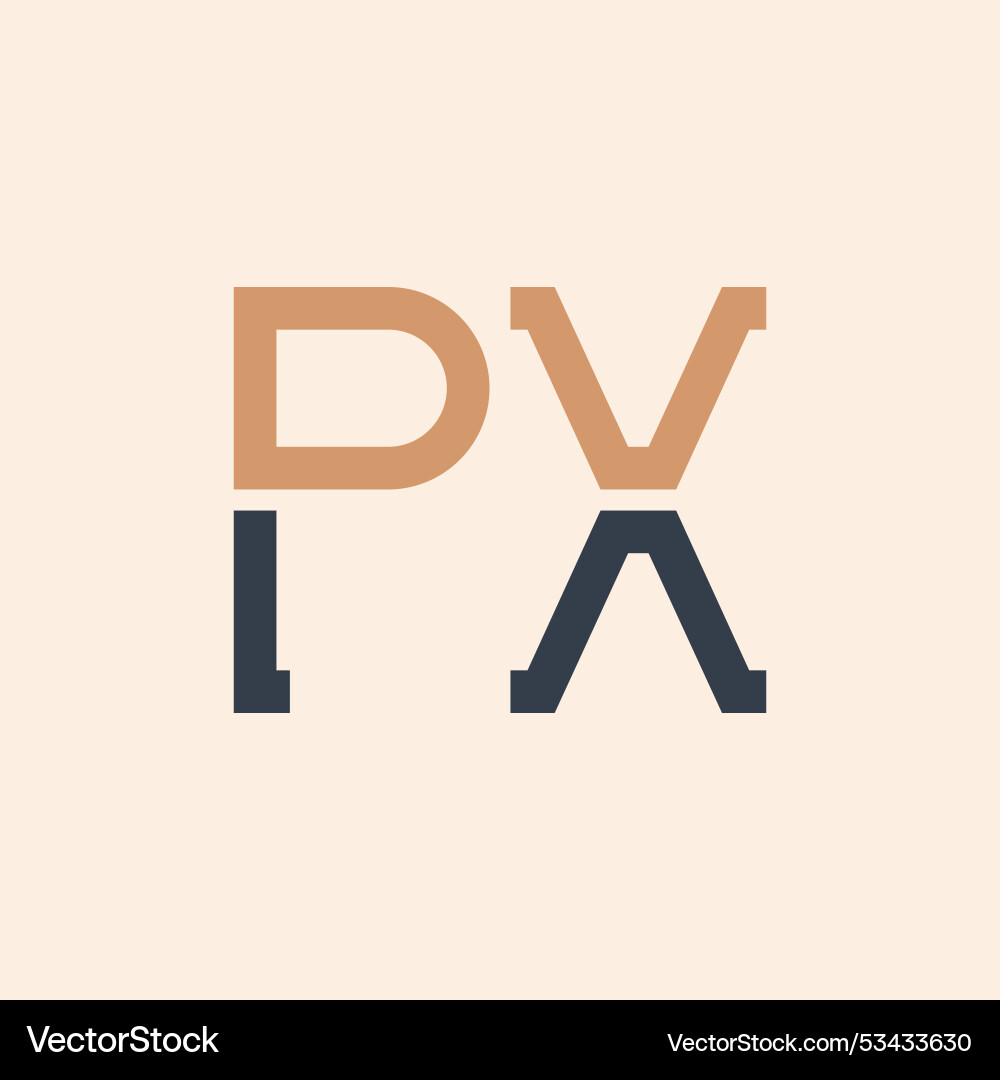 Modern px letter logo design creative Royalty Free Vector