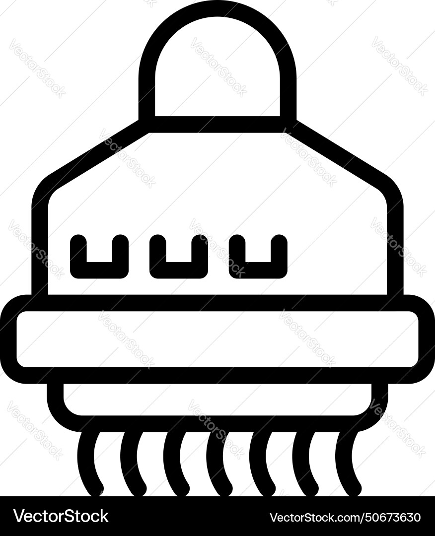 Range extractor icon outline steel vent Royalty Free Vector