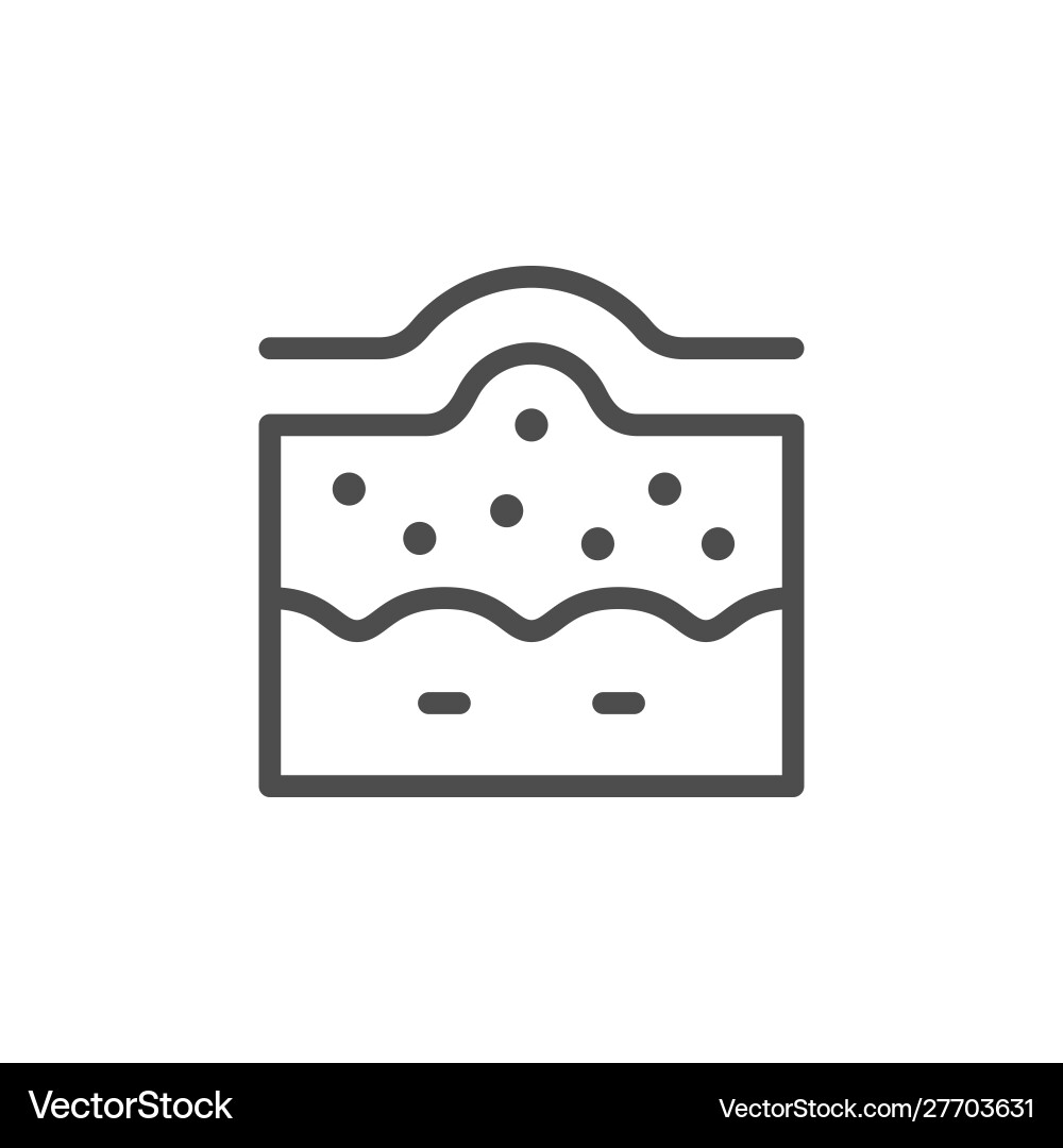 Acne treatment line outline icon Royalty Free Vector Image
