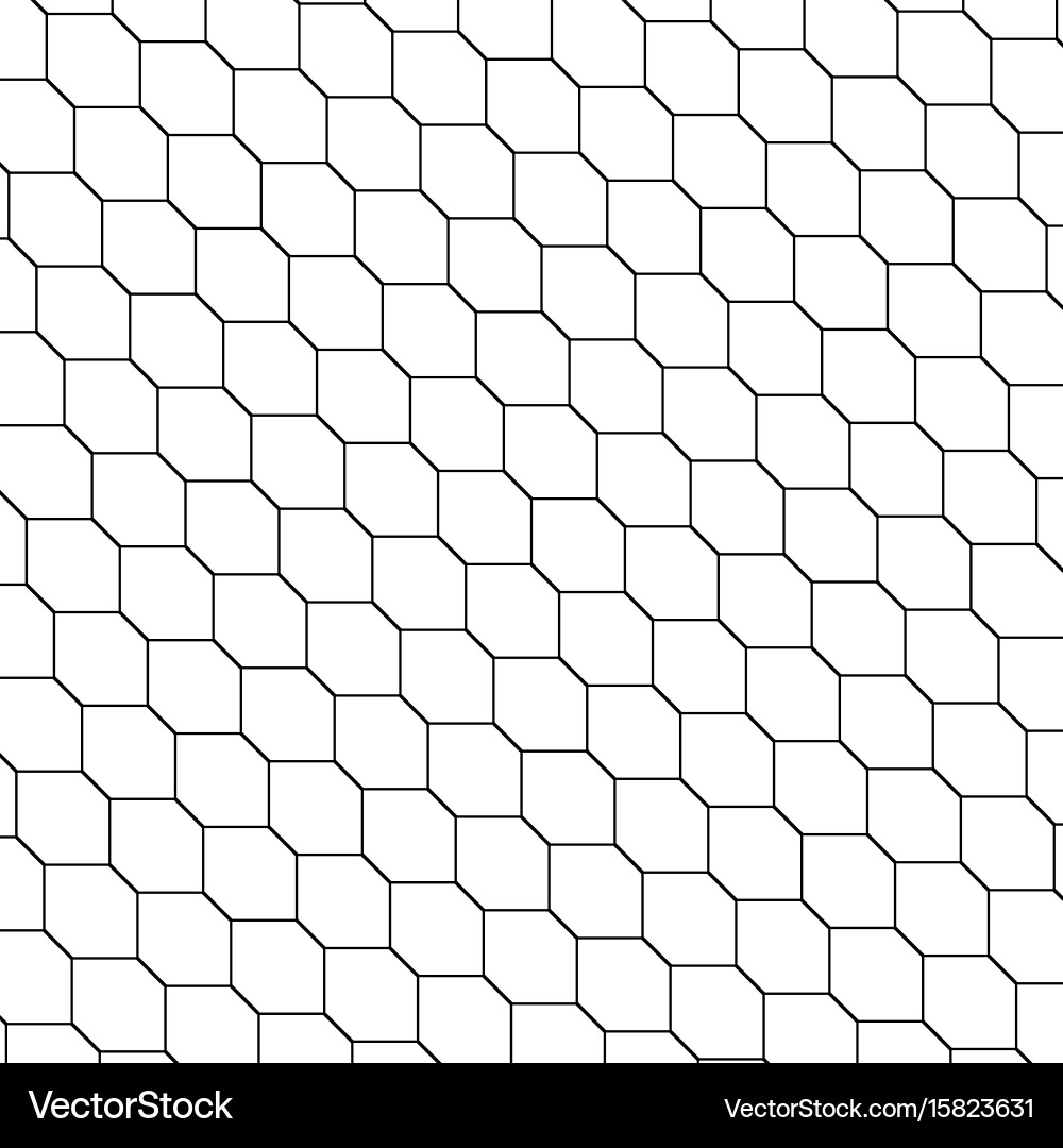 Black and White Hexagon Pattern Royalty Free Vector Image