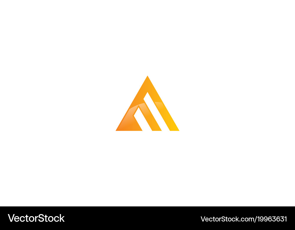 Business triangle construction company logo Vector Image