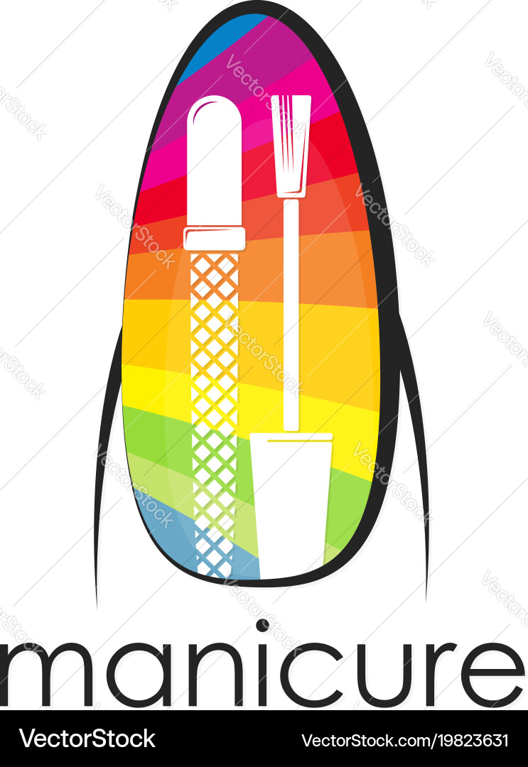 Nail symbol for manicure Royalty Free Vector Image