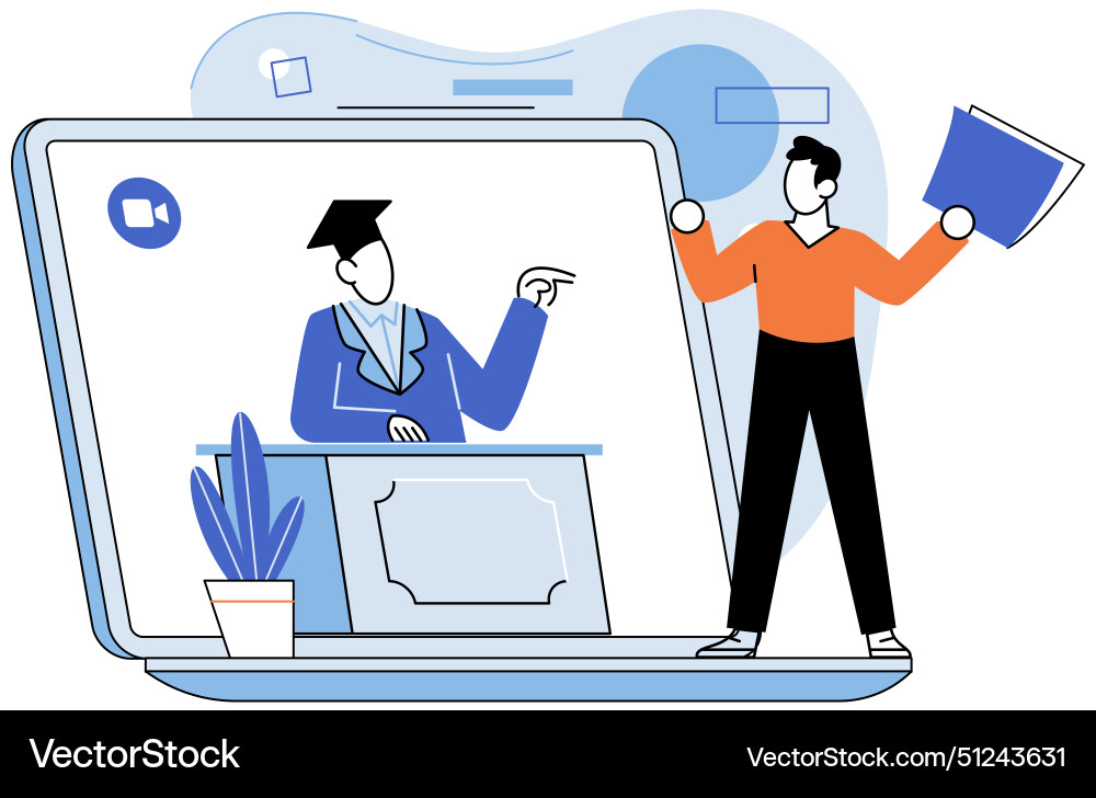 Online communication sending messages Royalty Free Vector